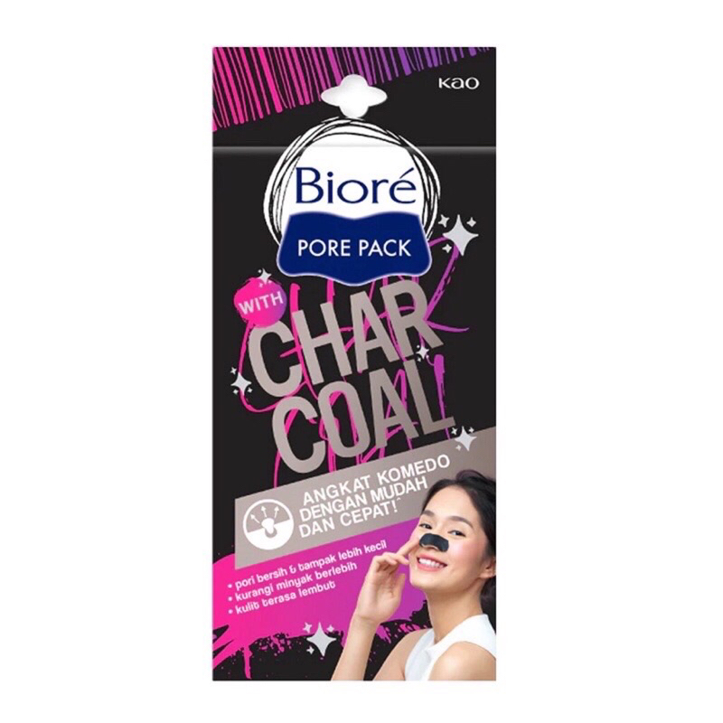 Jual Biore Pore Pack Black / Pengangkat Komedo / Anti Blackhead (1 pcs ...