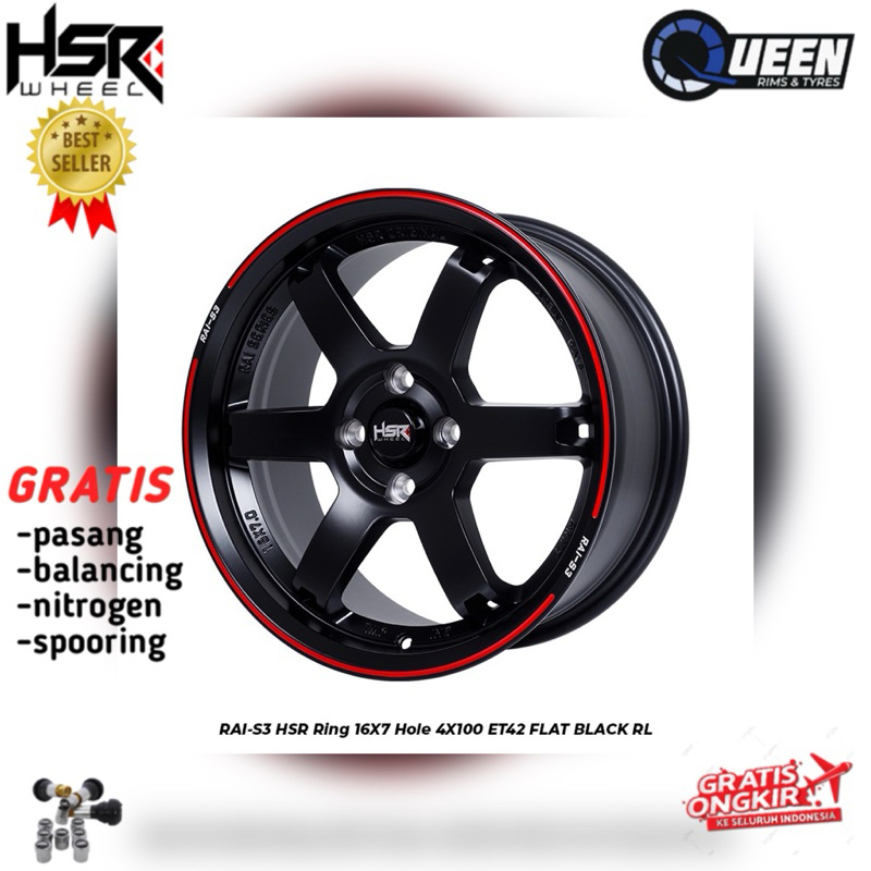 Jual VELG RACING KOLABORASI AKBAR RAIS R16 HSR RAI-S3 untuk mobil agya, ayla, sigra, calya, brio ...