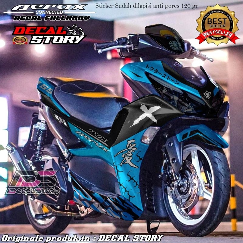 Jual DECAL STICKER AEROX connected All new aerox sticker fullbody super ...