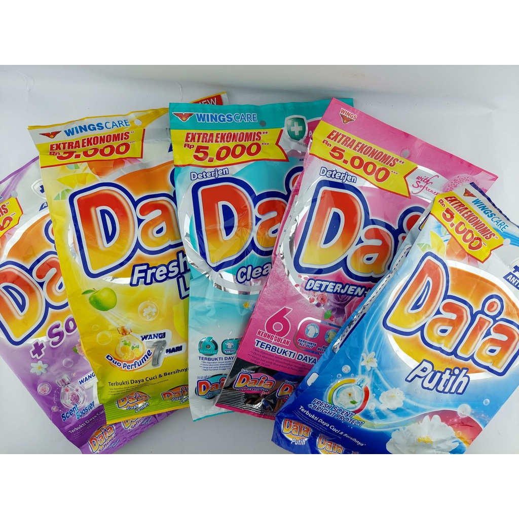 Jual SG DAIA Deterjen Bubuk 245gr kemasan 5000/DAIA Power Bubuk Renteng ...
