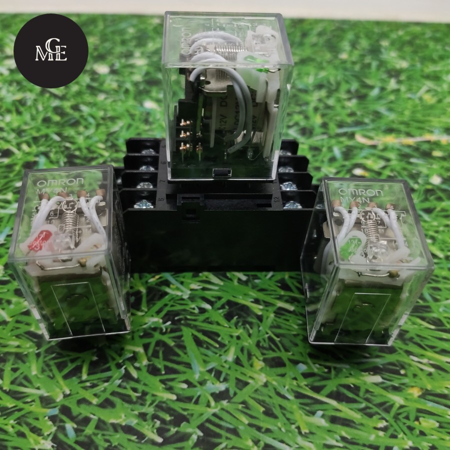 Jual Relay Omron MY4N MY4-N 14 Pin Kaki 220VAC 24DC 12VDC Socket PYF14A-E | Shopee Indonesia