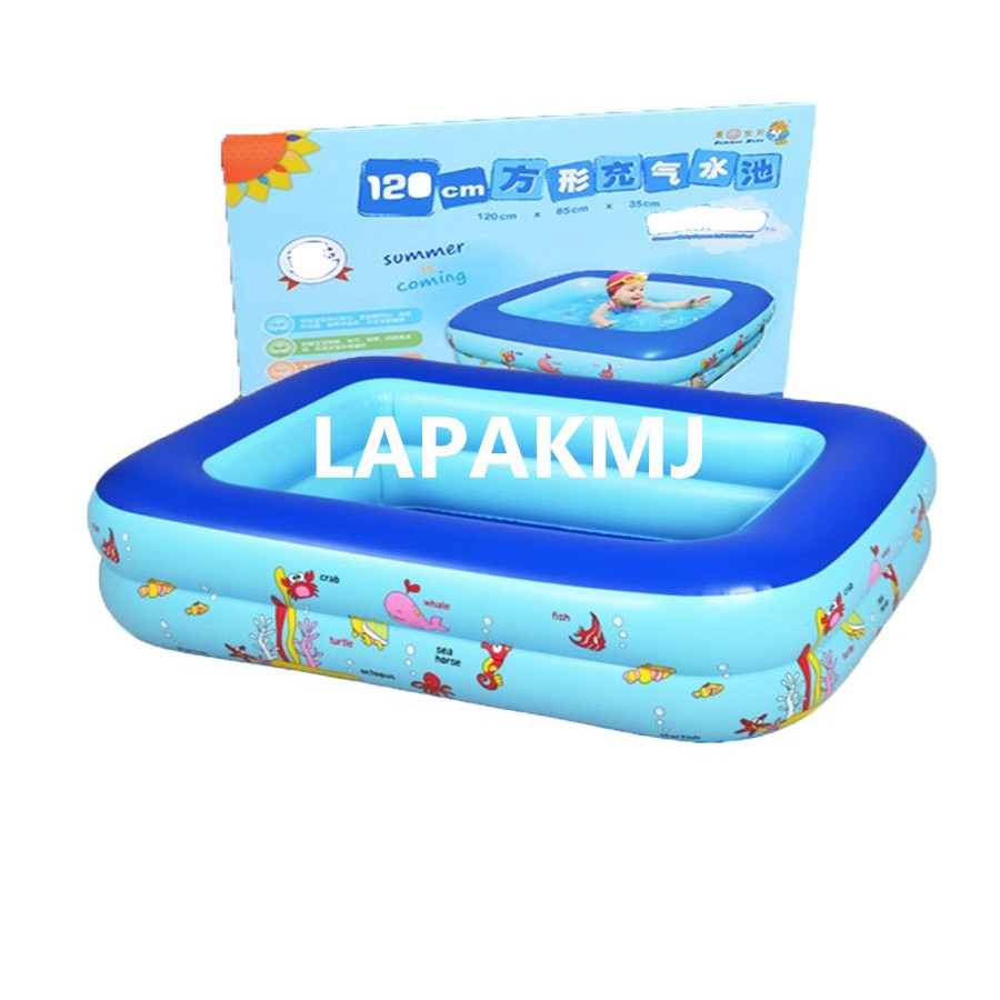 Jual Kolam Renang Anak Jumbo 2 Ring 120*85*33 cm Kolam Mandi Bola Pompa ...