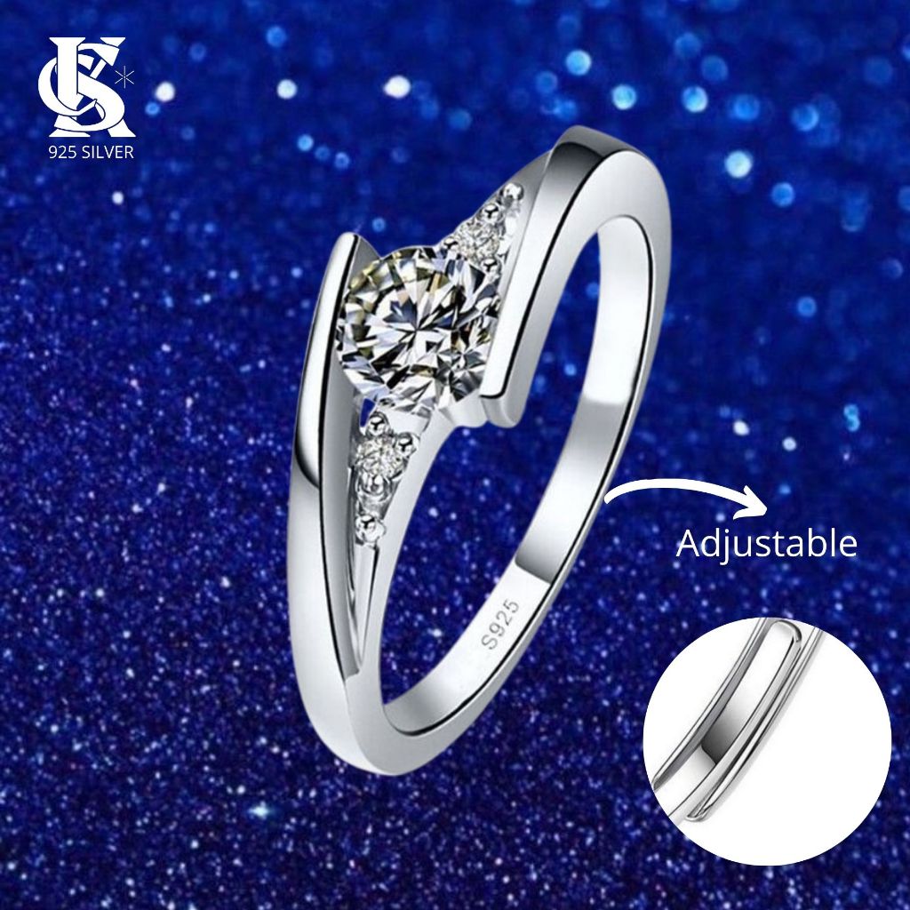 Jual Cincin Titanium Perak Silver 925 Open Ring Model Terbuka ...
