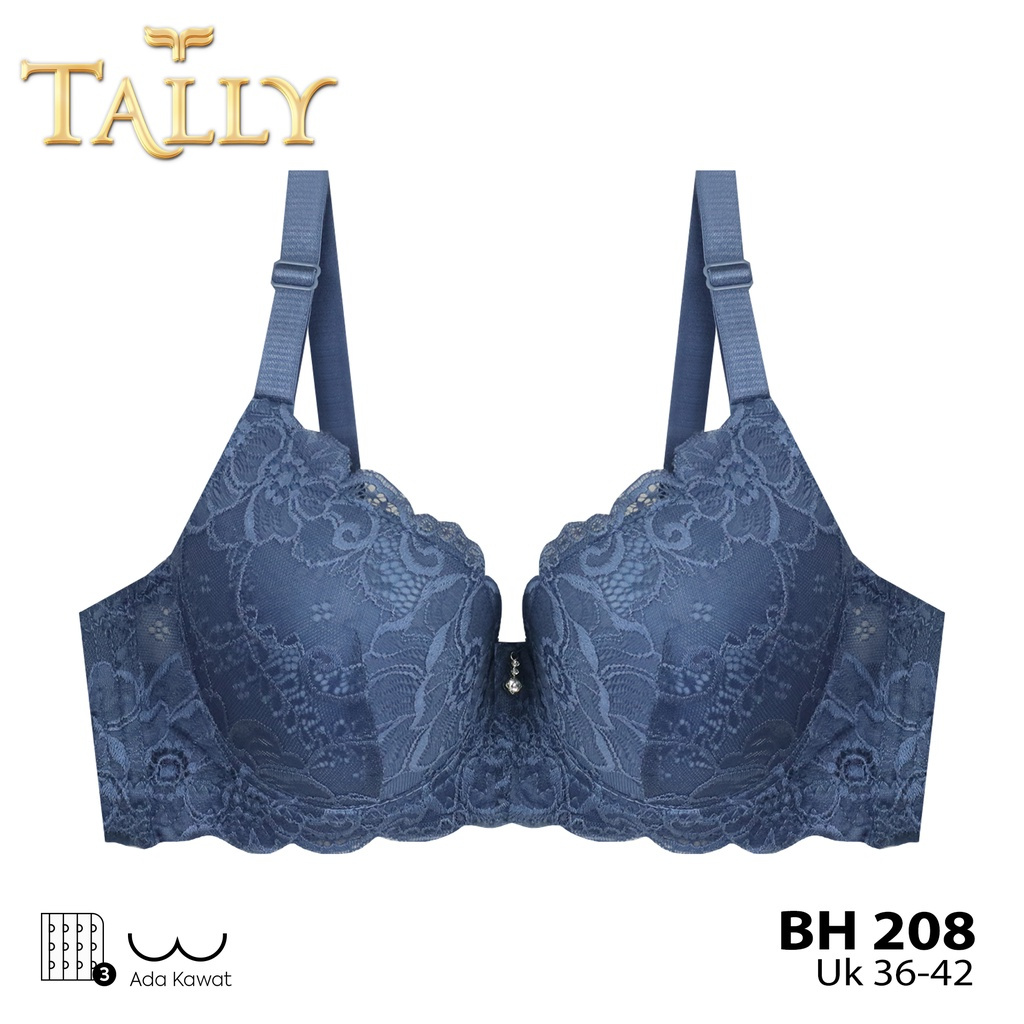 Jual Bh Bra Tally 208 Cup C 36-42 Kait 3 Renda Busa Tipis Pakai Kawat ...