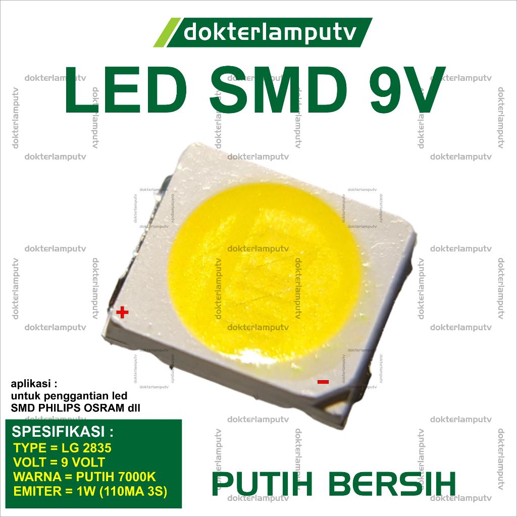 Jual LAMPU LED SMD LG2835 9V 1W 1000PCS SESUAI UNTUK PHILIPS OSRAM ...