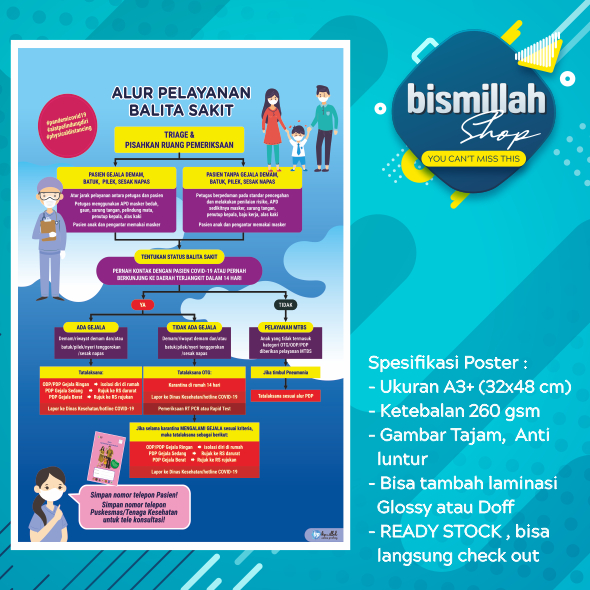 Jual Poster Alur pelayanan Balita sakit MTBS | Shopee Indonesia