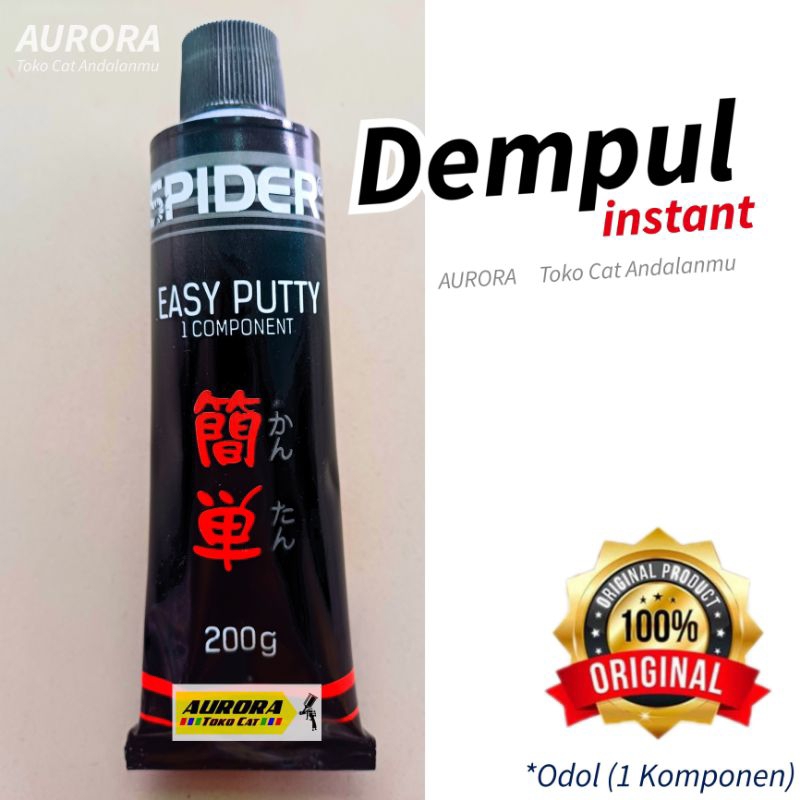 Jual Dempul Instant Mobil dan Motor SPIDER Easy Putty 1 Komponen Odol ...