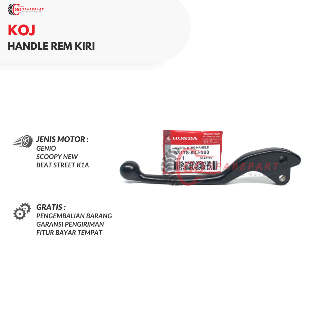 Jual (HONDA) PAKET HANDLE REM KIRI + REM KANAN HITAM KOJ GENIO, SCOOPY ...