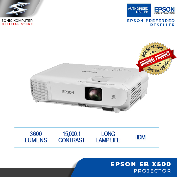 Jual Proyektor Epson EB X500 EBX500 Projector 3600 Lumen | Shopee Indonesia