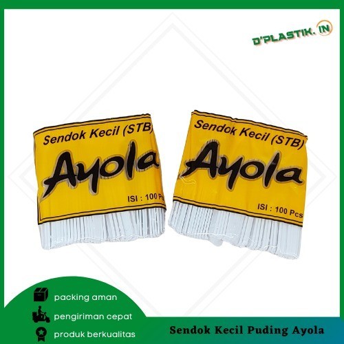 Jual SENDOK PLASTIK KECIL MINI AGAR PUDDING ES SENDOK STB 100PCS TEBAL ...