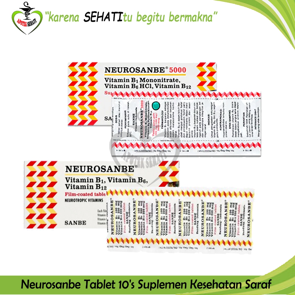 Jual NEUROSANBE 10 TABLET / VITAMIN SARAF / PEGAL PEGAL / KESEMUTAN ...