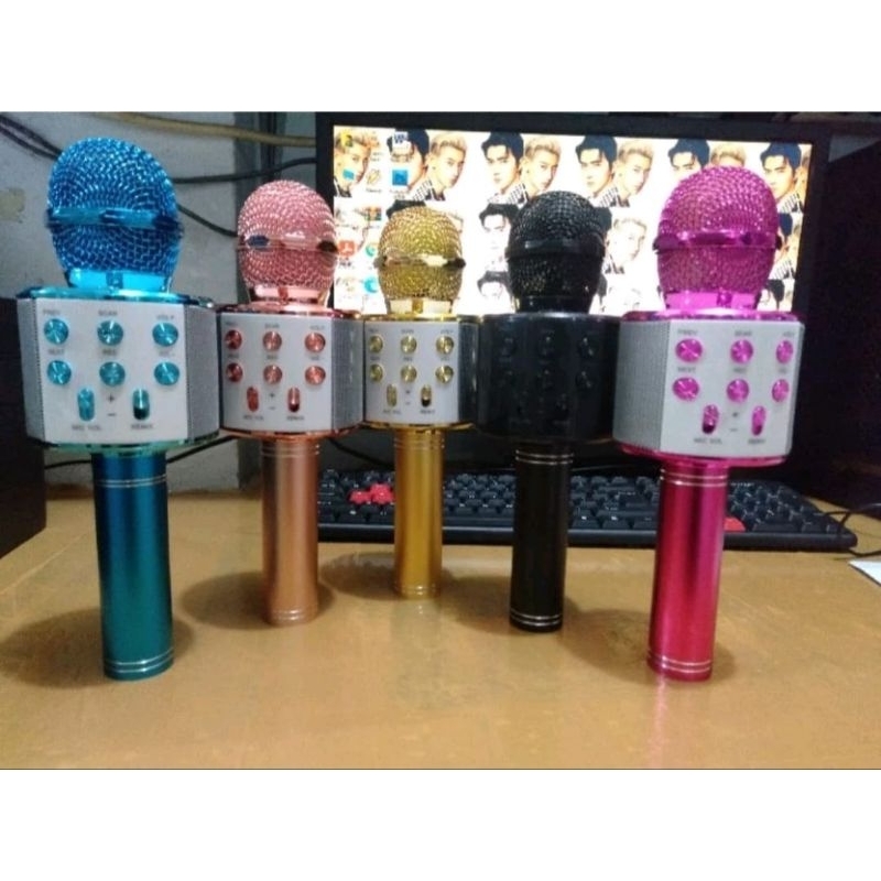 Jual MIC WIRELESS MICROPHONE SPEAKER BLUETOOTH PORTABLE FULL COLOUR ...
