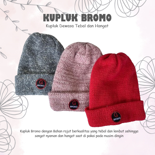 Jual Kupluk Topi Bromo Dewasa Pria Wanita / Kupluk Bromo Tebal Dan ...