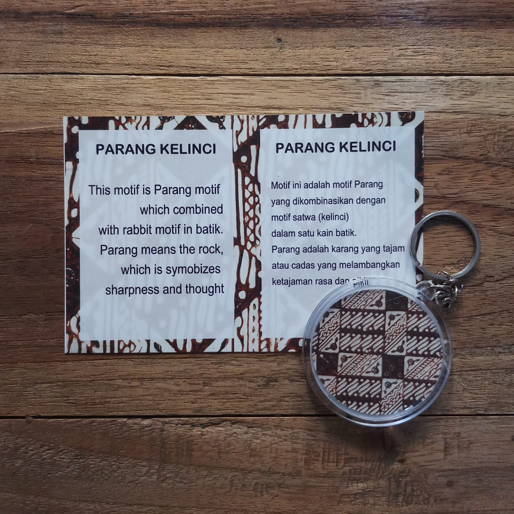 Jual Souvenir Gantungan Kunci Batik Jogja Keychain Motif Parang Kelinci | Shopee Indonesia