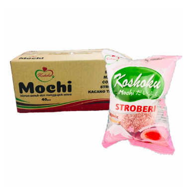Jual Mochi aneka rasa/ Mochi tabur kelapa / Mochi Koshok / 1 box isi 40 ...