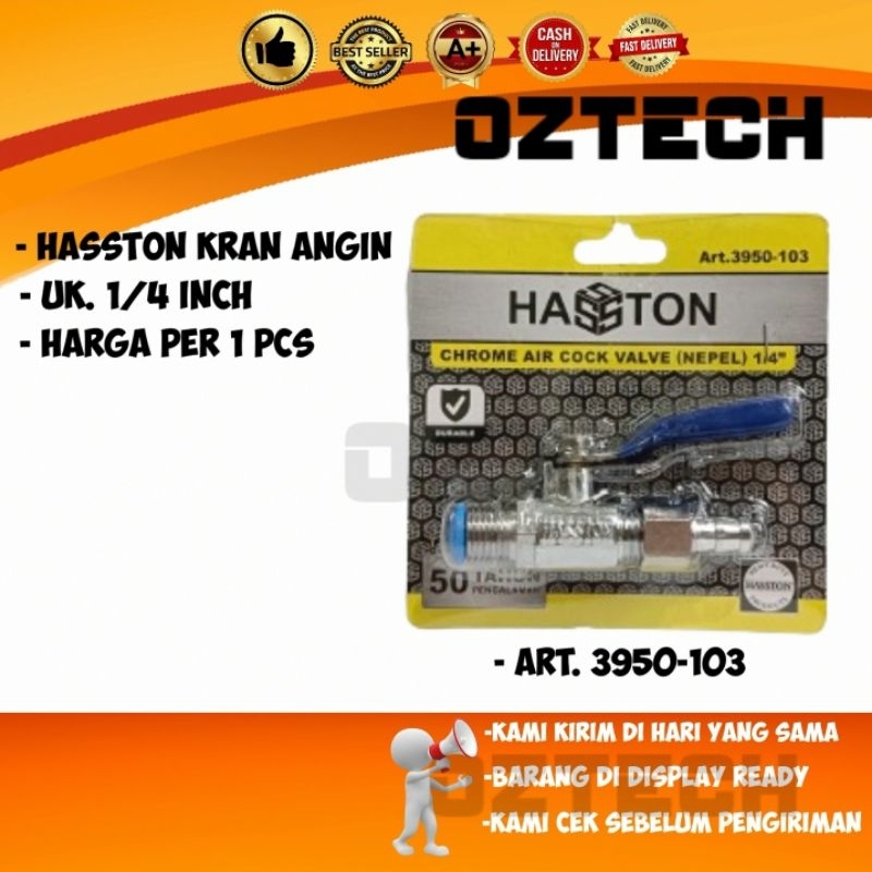 Jual Kran Angin Hasston Prohex / Stop kran angin Hasston uk 1/4 inch ...