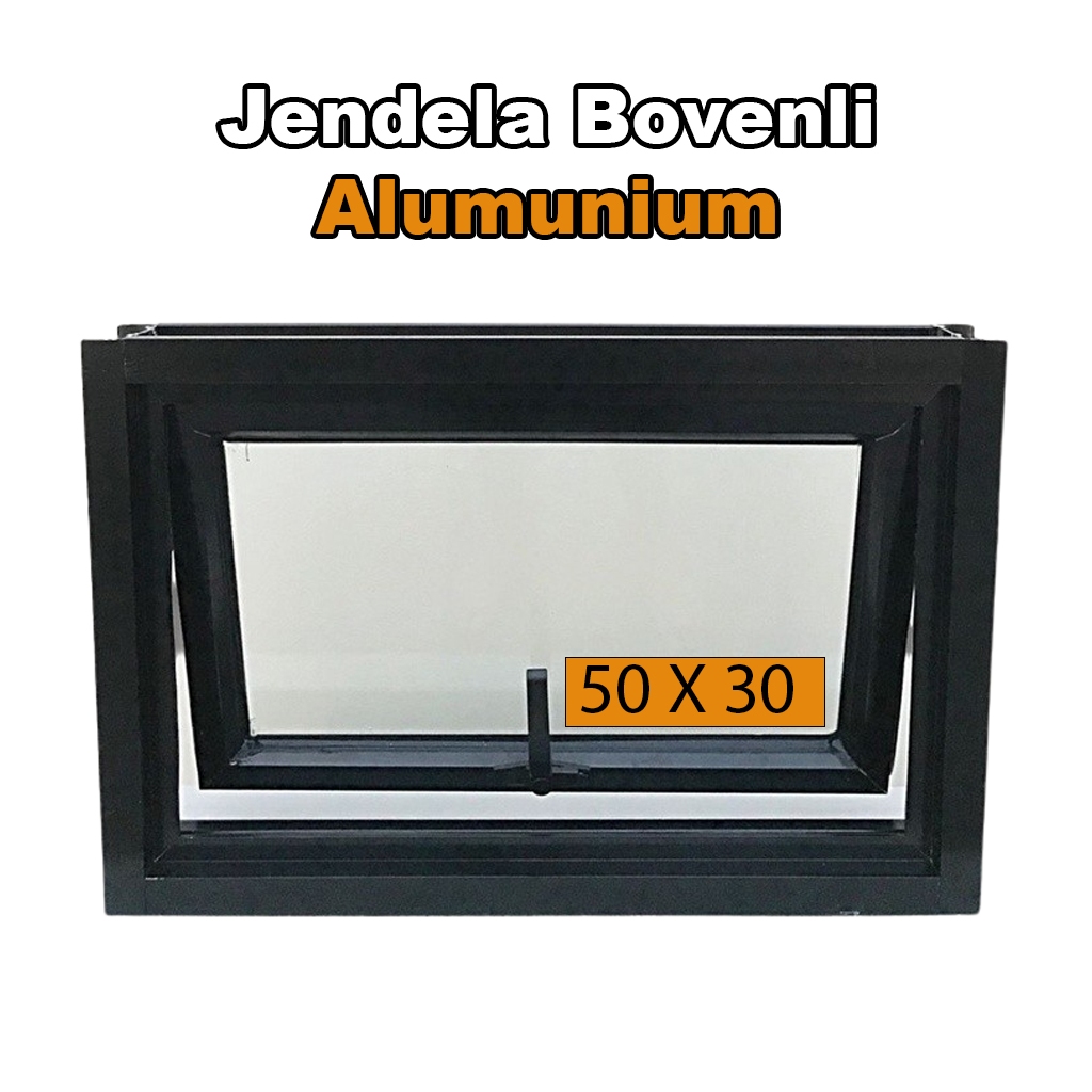 Jual Jendela Bovenli Alumunium - 50*30 / Jendela Alumunium Warna Hitam ...