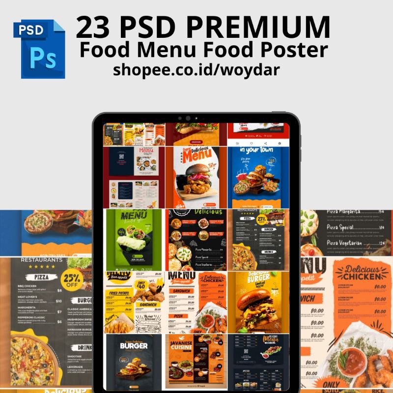 Jual 23 Poster Resto Premium Photoshop | Shopee Indonesia