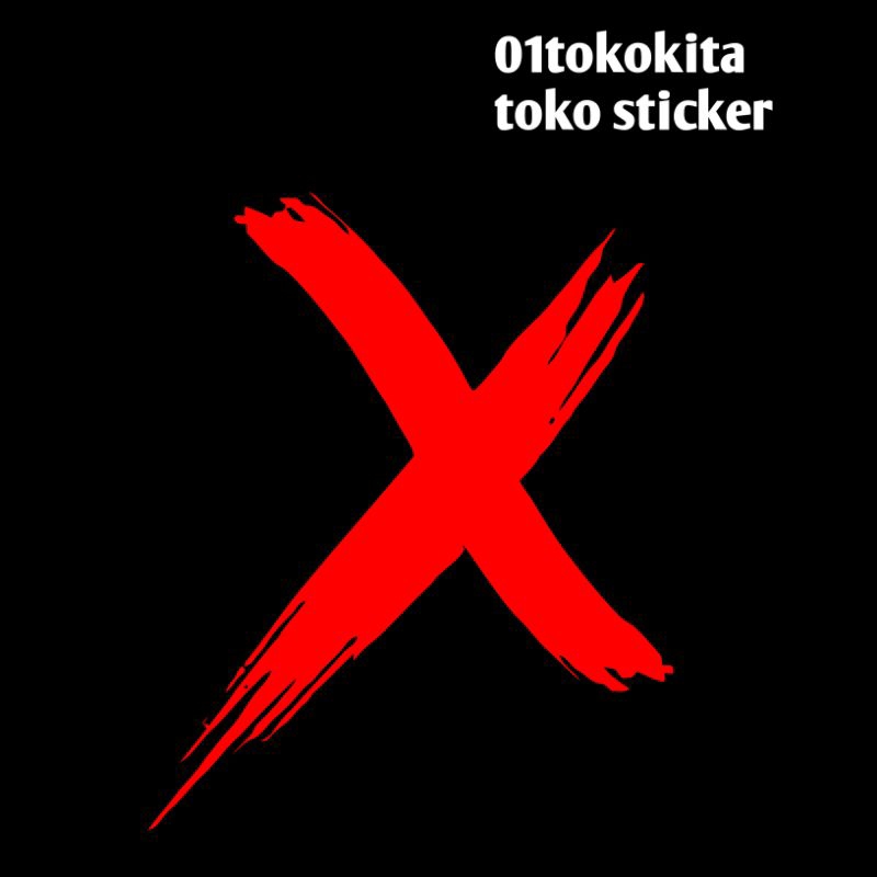 Jual Sticker cutting huruf x silang helm motor variasi Cuting stiker ...