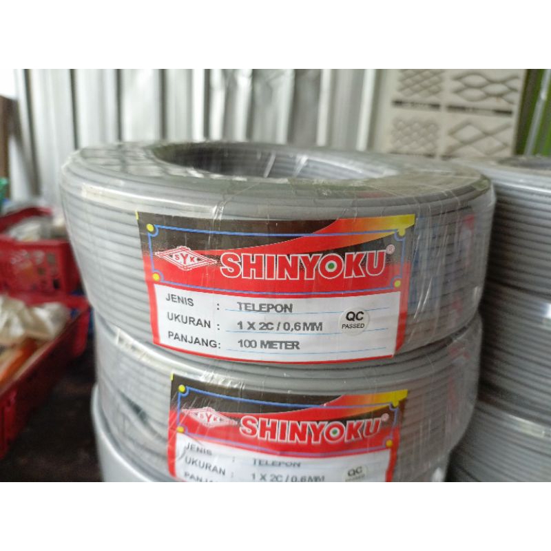 Jual kabel telepon 2C shinyoku kabel walet 100 meter | Shopee Indonesia
