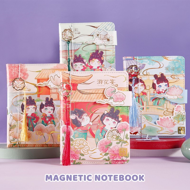 Jual Notebook magnetic 3D cover kulit kancing Buku tulis penutup magnet ...