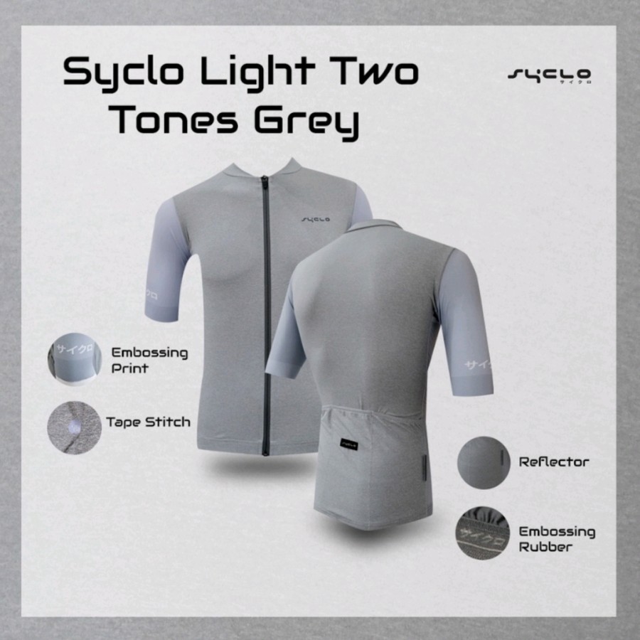 Jual Syclo Jersey Light Two Tone Grey | Shopee Indonesia