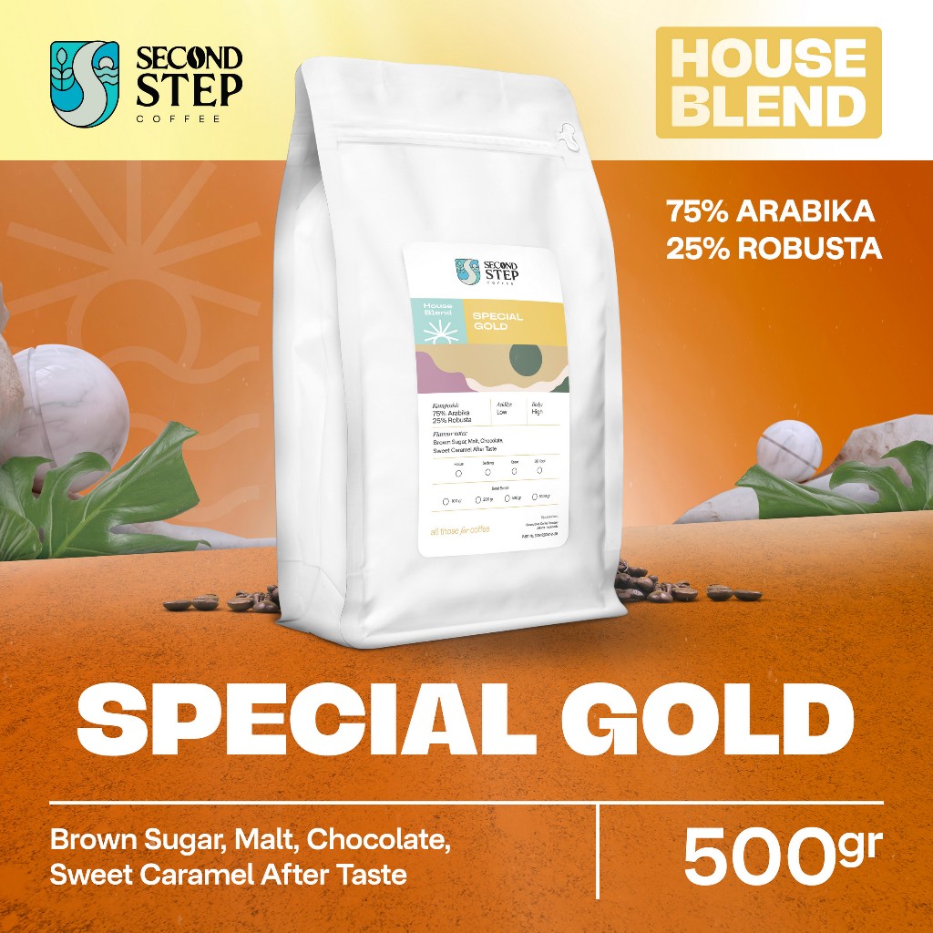 Jual Kopi Espresso Special Gold Blend Coffee Beans 500gr Coffe Roast ...