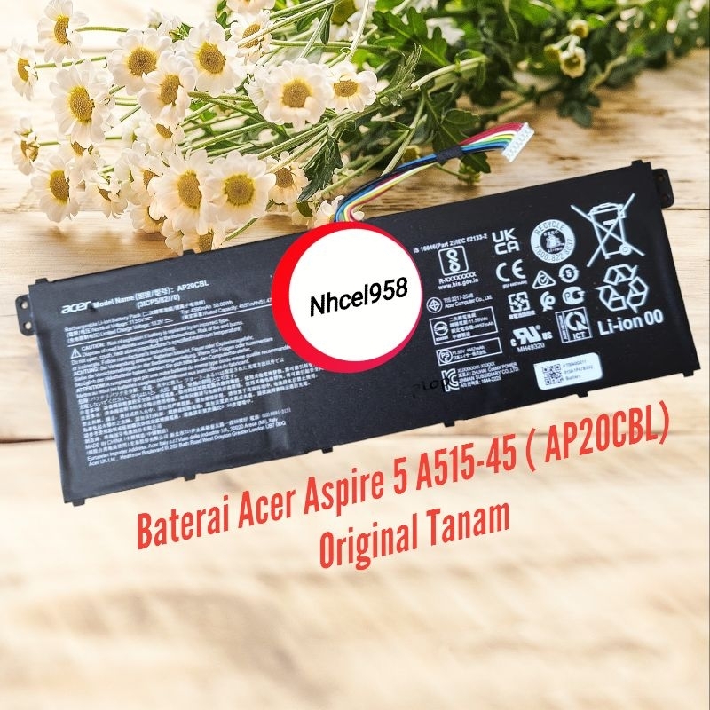 Jual Baterai Acer Aspire 5 A515-45 (AP20CBL) Original Tanam | Shopee ...