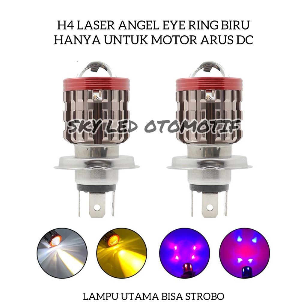 Jual Lampu Depan Bohlam Led H4 Laser Hi Low Putih Kuning Plus Devil ...