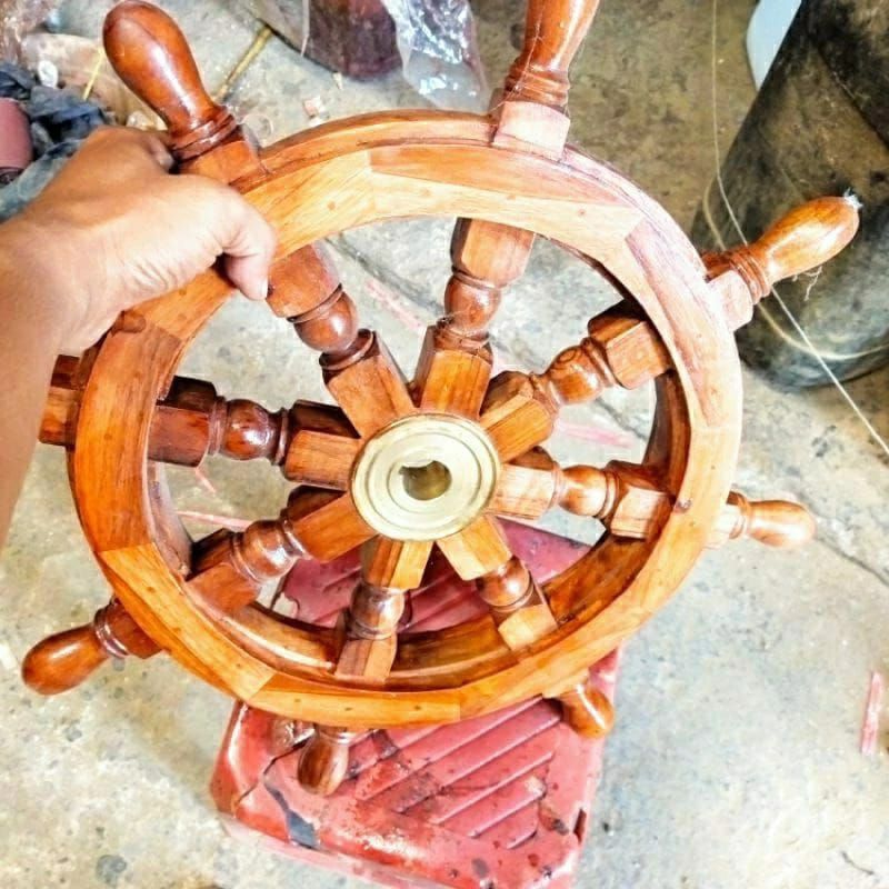 Jual SETIR KAPAL KEMUDI PERAHU 20 Inch (Kayu Jati) | Shopee Indonesia