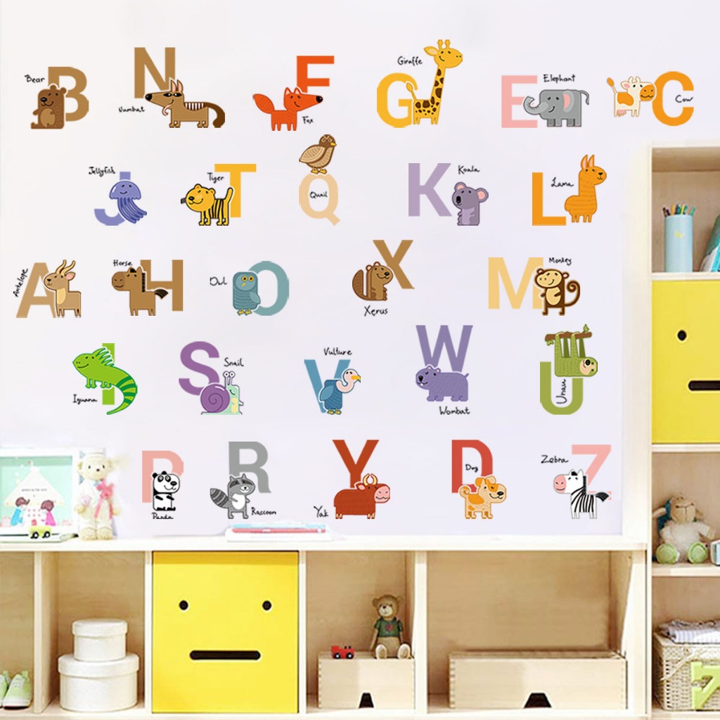 Jual Stiker Dinding Alfabet untuk Ruang Kelas - Huruf Alfabet ...
