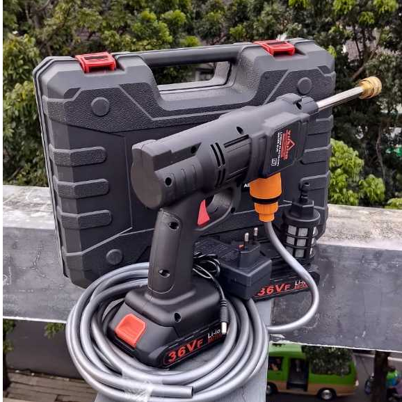 Jual YUKIDO mesin cuci mobil cordless 500w 90Bar alat cuci mobil alat ...