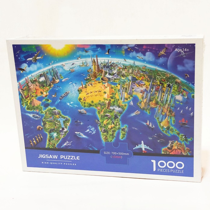 Jual JIGSAW PUZZLE WORLD MAP SERIES | Shopee Indonesia