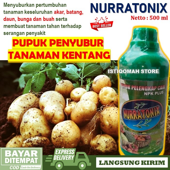 Jual Pupuk Ajaib Penyubur Tanaman Kentang Terbaik NURRATONIX 500ML Pupuk NPK Cair Plus Anti ...
