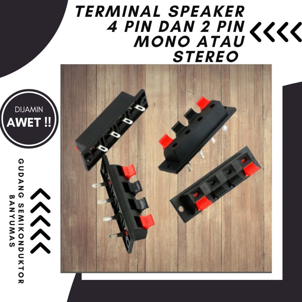 Jual terminal speaker stereo isi empat ukuran kecil terminal speaker 4 ...