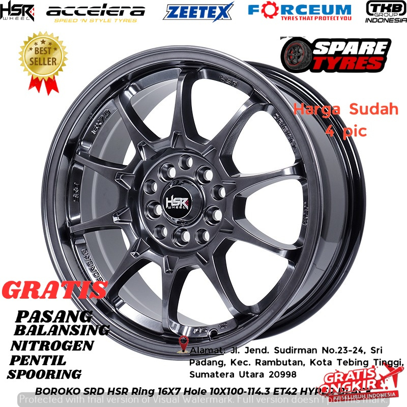 Jual Velg Mobil Racing Ring 16 Untuk Innova Veloz L300 Grandmax Ertiga Luxio APV Lebar 7 ...