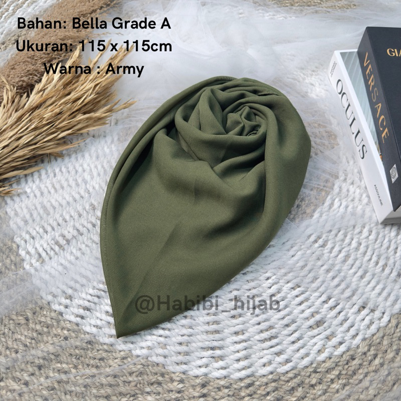 Jual Bella Square Polycotton 115 X 115 Jahit Tepi Kecil Premium 78 Warna Hijab Segi Empat ...