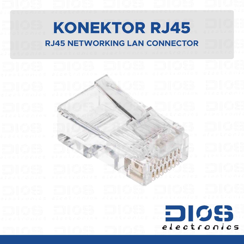 Jual Konektor RJ45 UTP LAN Cable Connector Networking Internet 8 pin ...