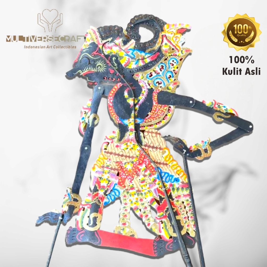 Jual Wayang Kulit Sapi ASLI Gatutkaca Gatotkaca Hitam Alusan Ukuran ...