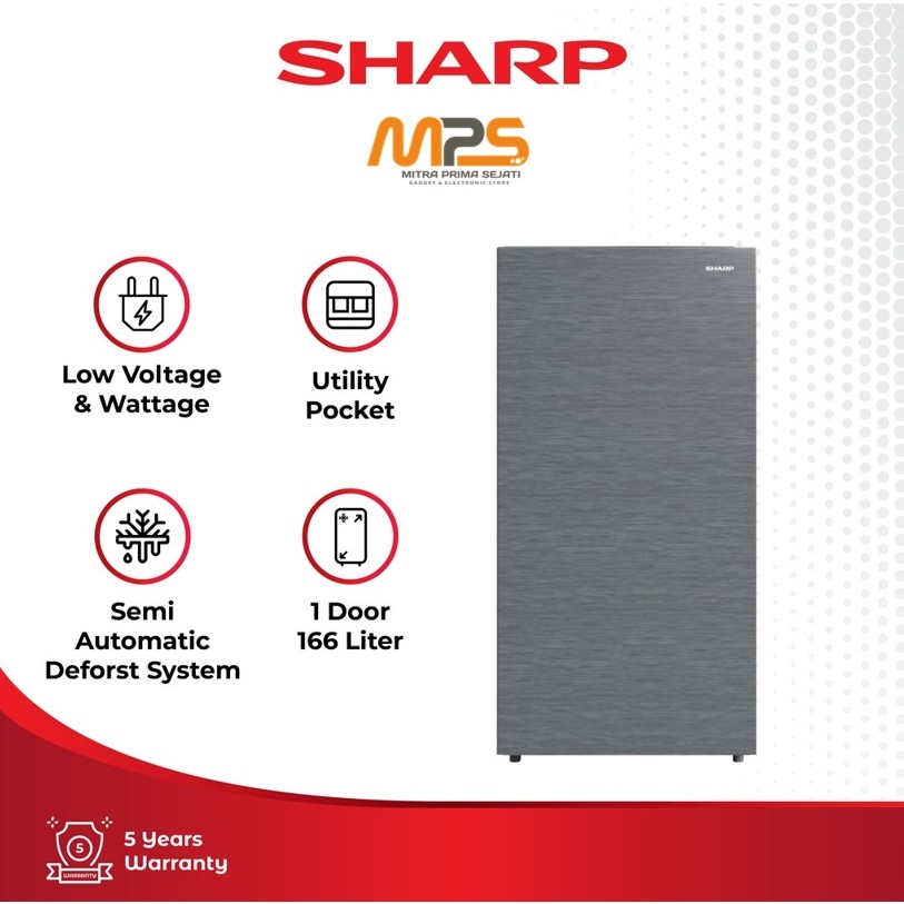 Jual Kulkas 1 Pintu Sharp Sj-N185M- SG/SR - 166 Liter - Garansi Resmi Sharp | Shopee Indonesia