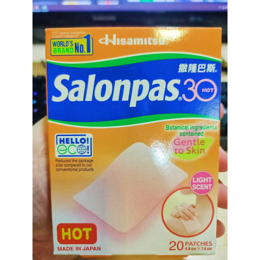 Jual Japan Salonpas Pain Relieving Patch 30 Hot 20 patches | Singapore ...
