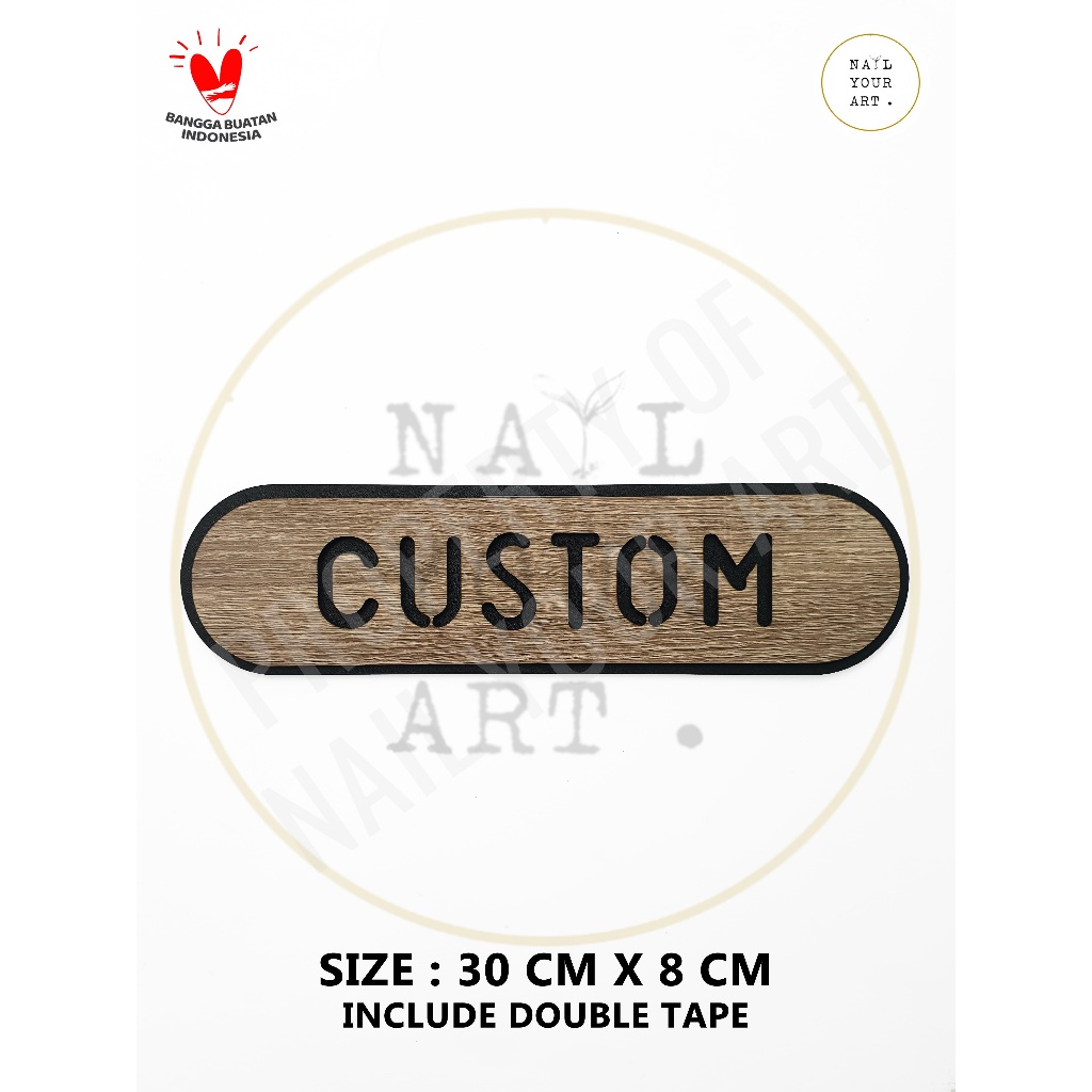 Jual SIGN KAYU CUSTOM ROUNDED - Nail Your Art - Request Tulisan Signage ...