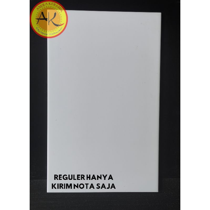 Jual Keramik Dinding 25x40 Glossy White / Putih Polos | Shopee Indonesia