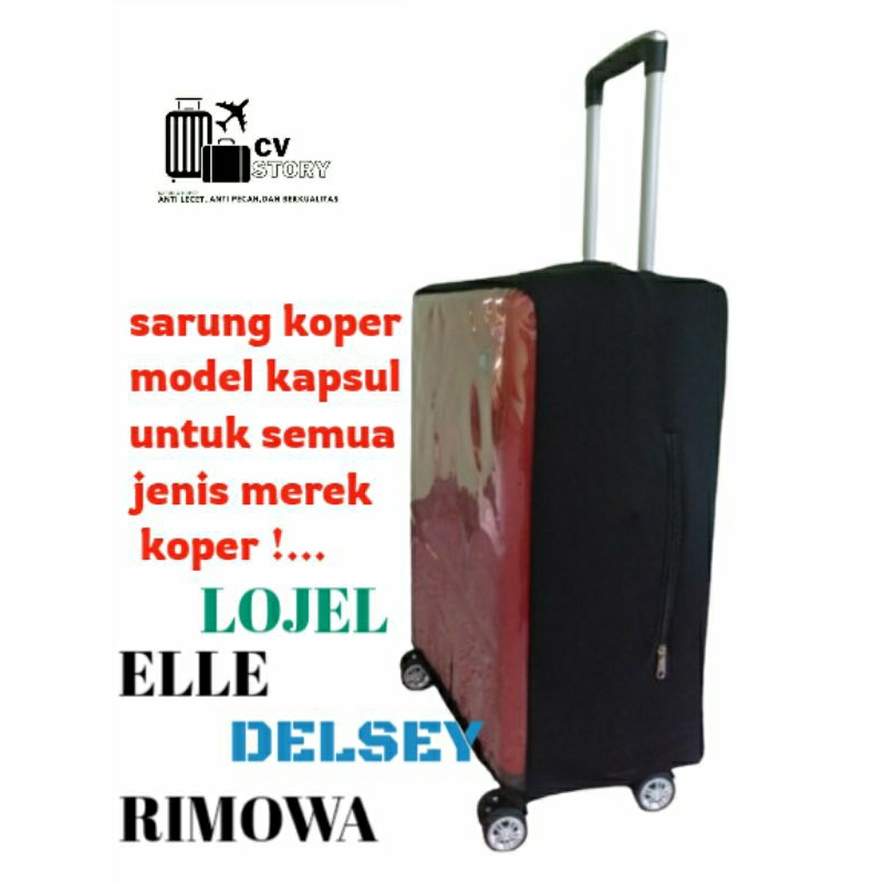 Jual pelindung koper/sarung koper kombi model kapsul belakang full kain ...