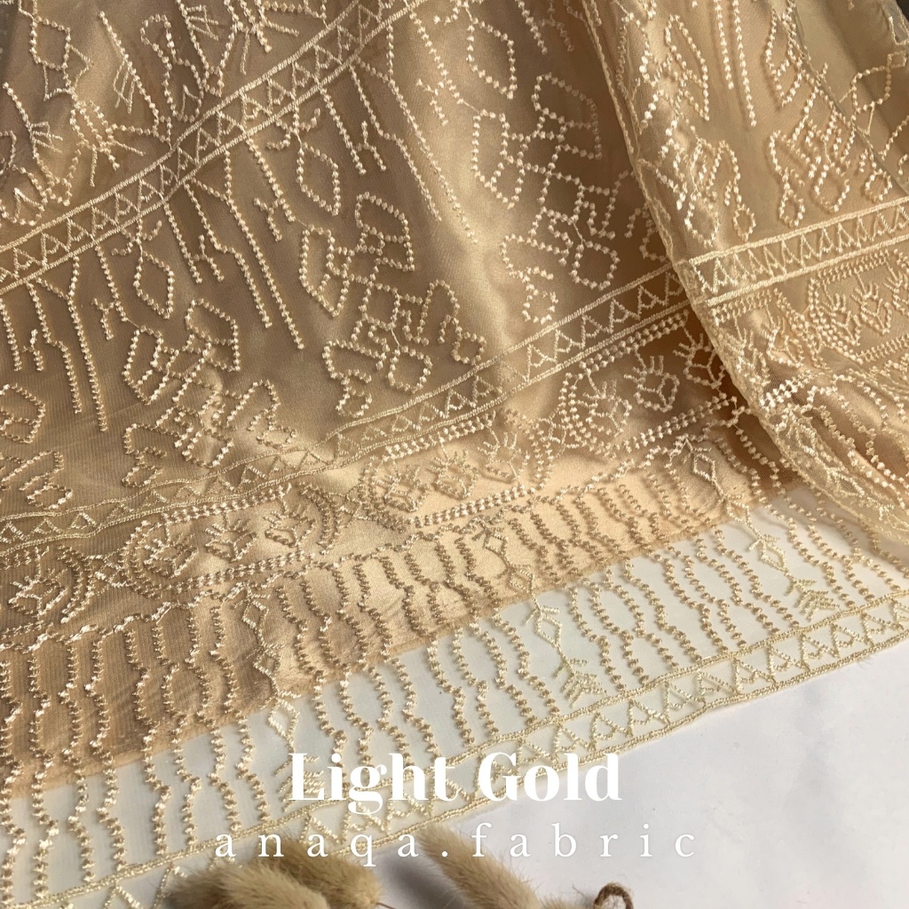 Jual ½ meter Kain Brukat Premium Betawi Motif / Brokat Tile Prancis ...