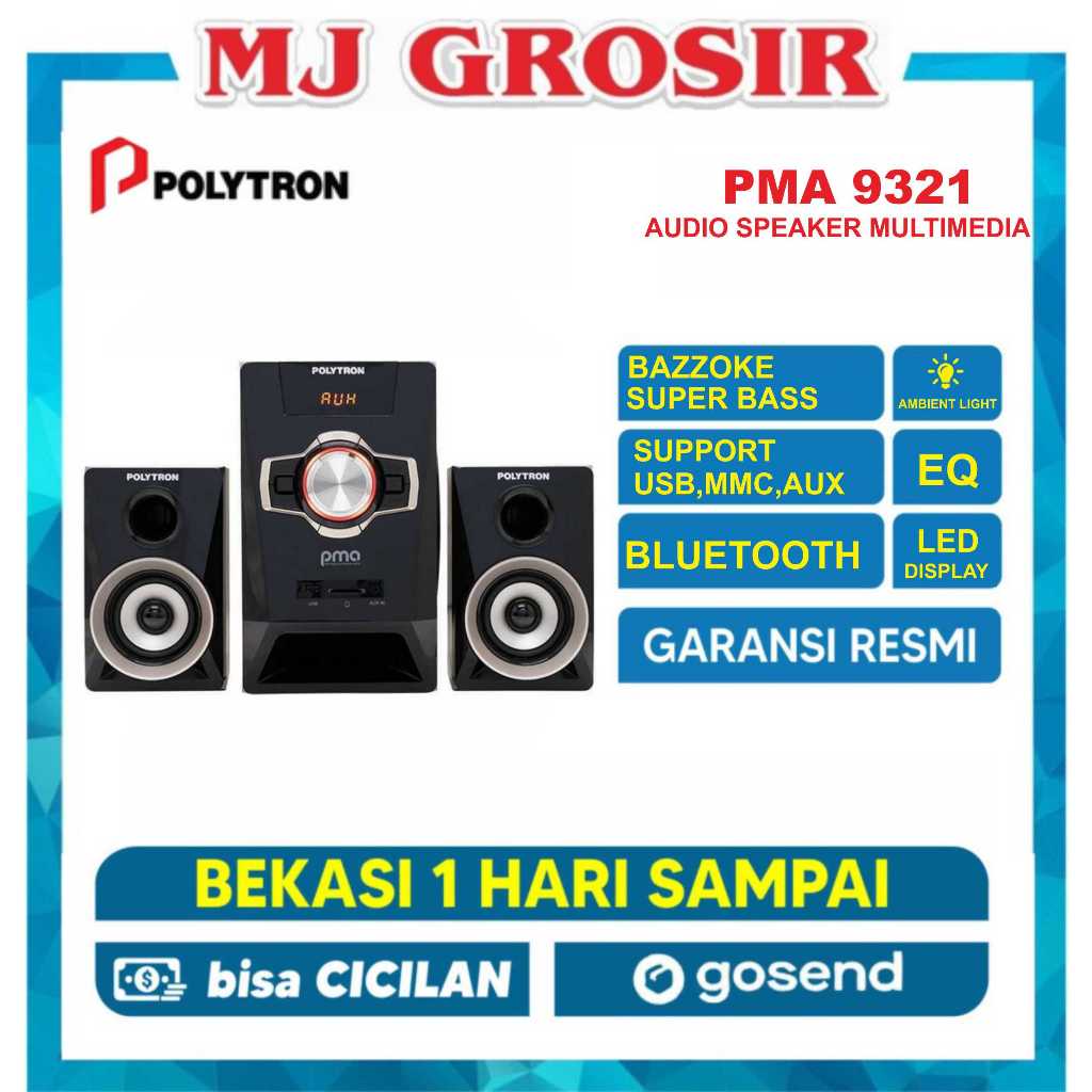 Jual POLYTRON SPEAKER AUDIO PMA 9321 SUPER BASS USB BLUETOOTH | Shopee ...