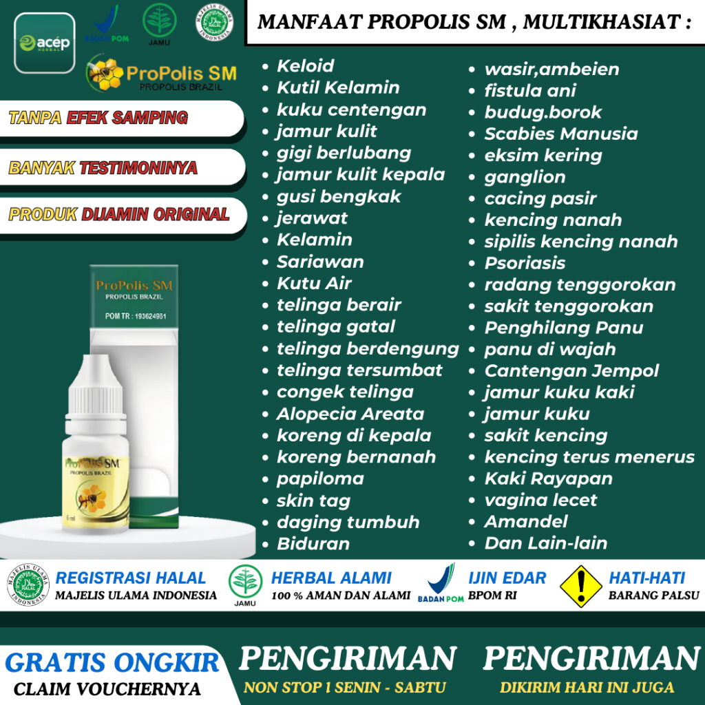 Jual PROPOLIS SM BRAZIL 100% Herbal Tetes Original Wth Nano Technology ...