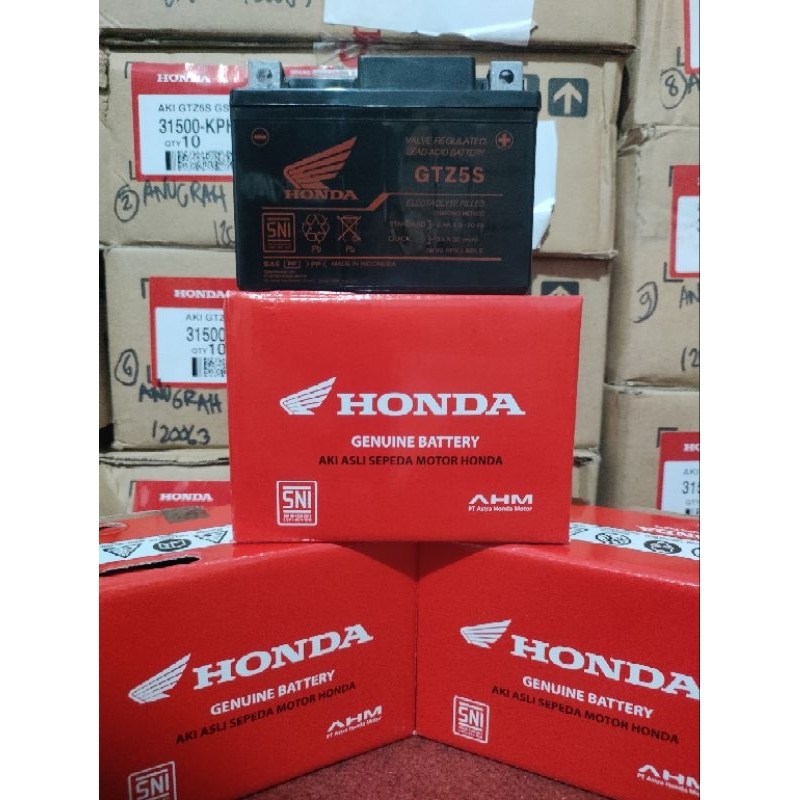 Jual AKI MOTOR AHM GTZ5S HONDA GENUINE SUPRA X 125 BEAT FI VARIO 110FI VARIO KARBU SCOOPY FI ...