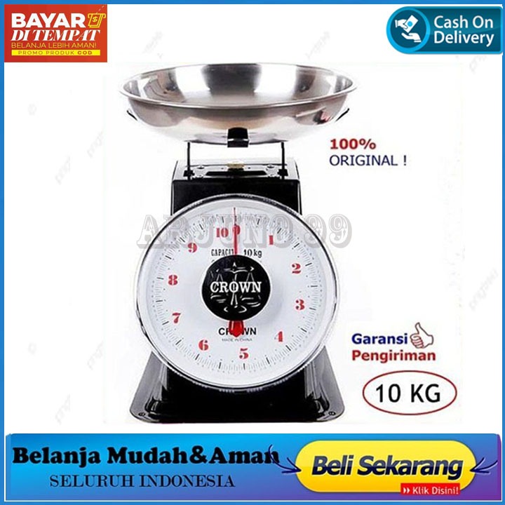 Jual Timbangan Manual Jarum Duduk 10kg 20kg Mangkok Besi Analog Buah Sayur Daging Terbaru ...