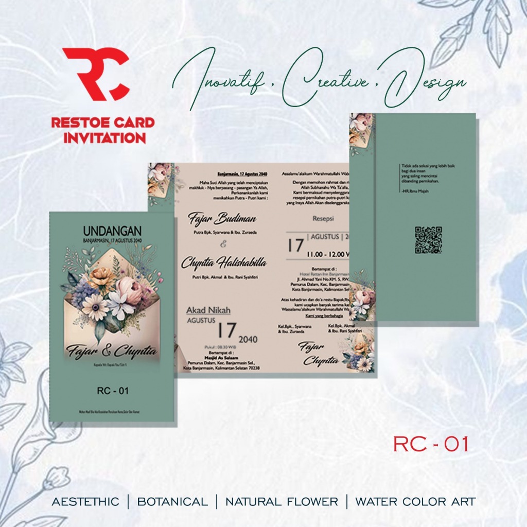 Jual Blangko Undangan Rertoe Card RC 01 | Blangko Undangan kosong ...